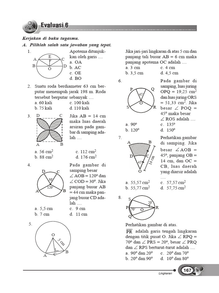 Soal Matematika Lingkaran dan Juring | PDF