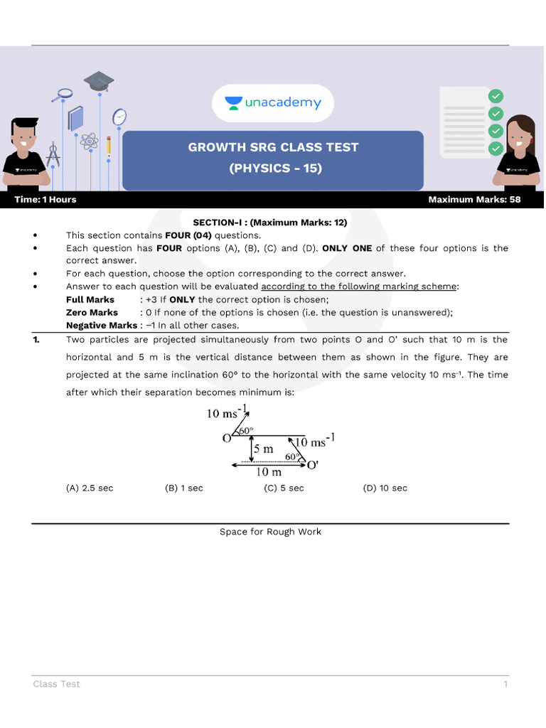 Physics CT 15 Growth SRG - (04!07!2025) SC | PDF