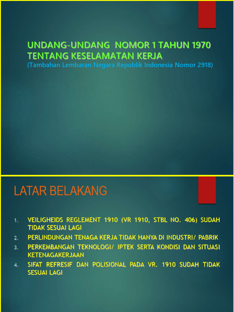 UU No. 1 Tahun 1970-Kelas A. | PDF