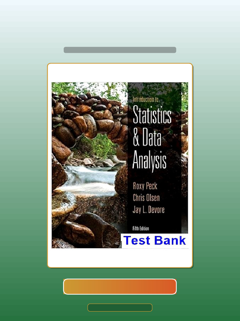 Introduction To Statistics and Data Analysis 5th Edition Peck PDF Download | PDF | Educational ...