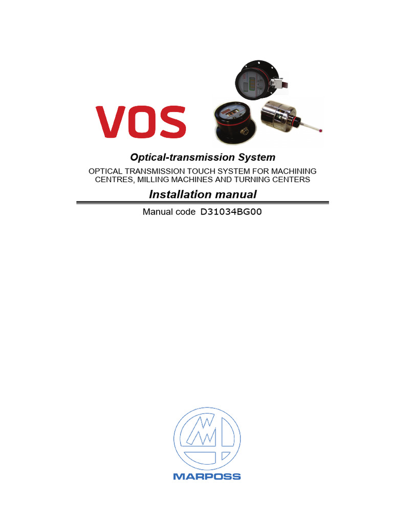 Marposs Optical System Installation Guide | PDF