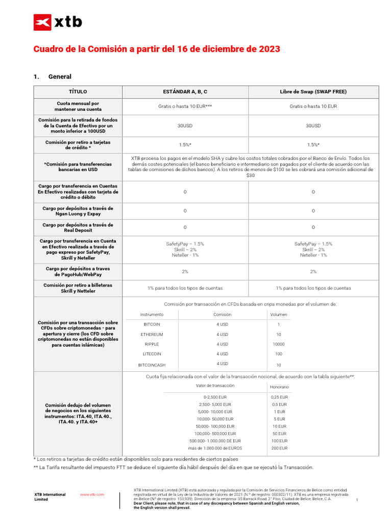 Tabla de Comisiones 12 Dic 2020 Latam 75e6580747 | PDF | Transferencia bancaria | Tipo de cambio
