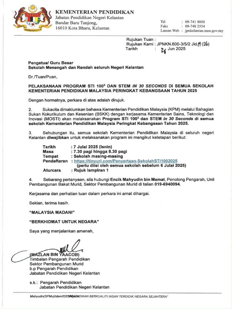 Pelaksanaan Program Sti Dan Stem 30 Second Sekolah KPM | PDF