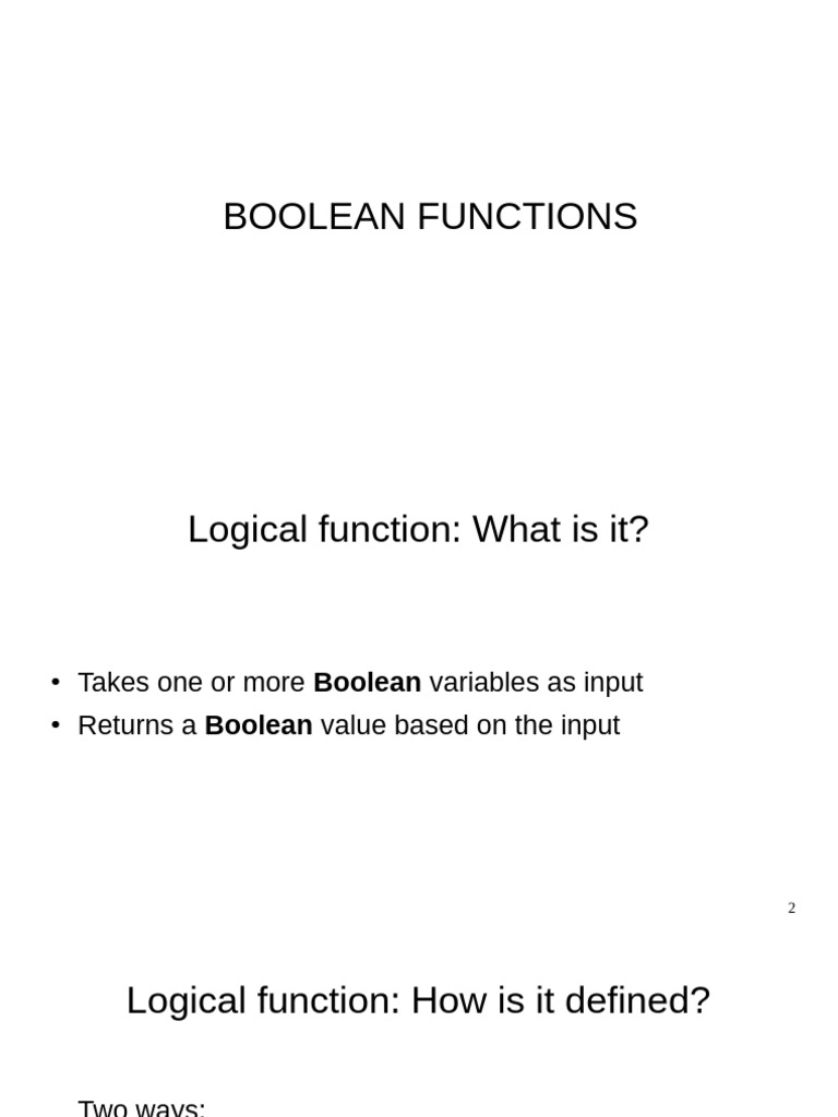 Logical Functions Minterms - Maxterms Normal Forms | PDF | Computer ...