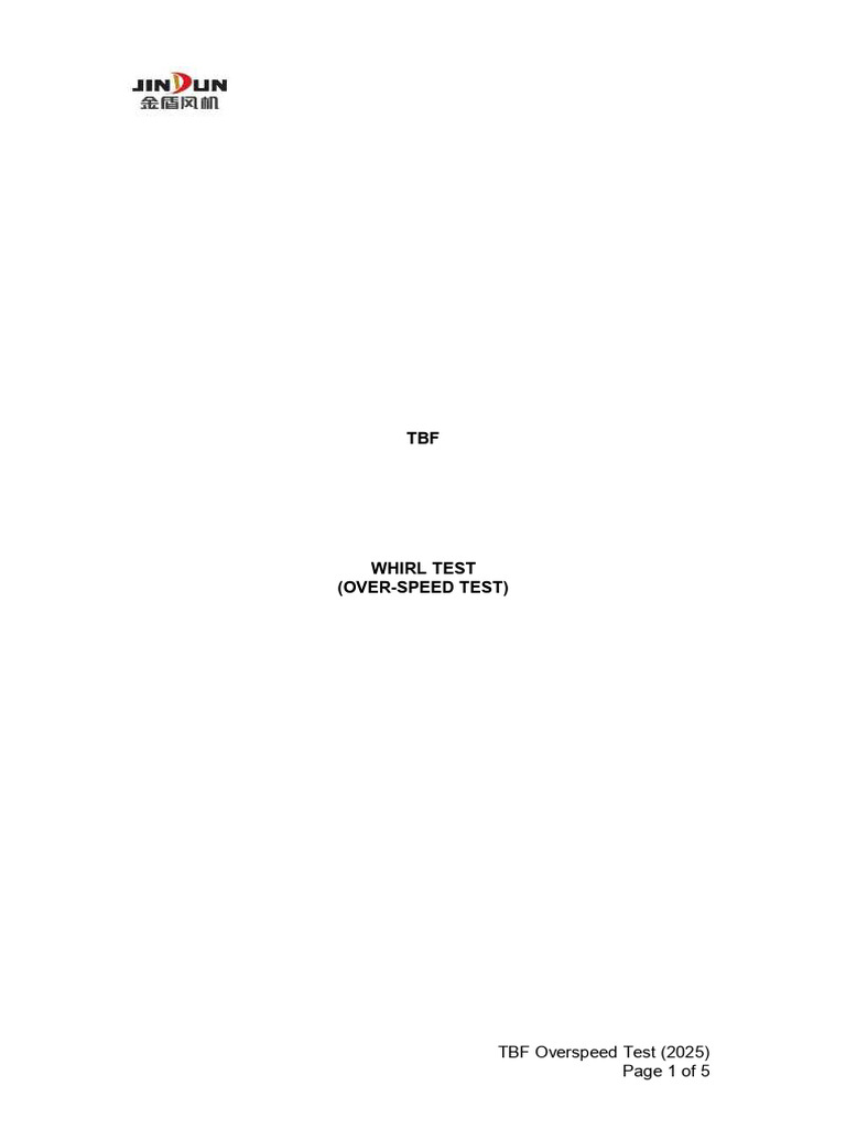 TBF Overspeed Test Procedures 2025 | PDF | Power Inverter | Electrical ...