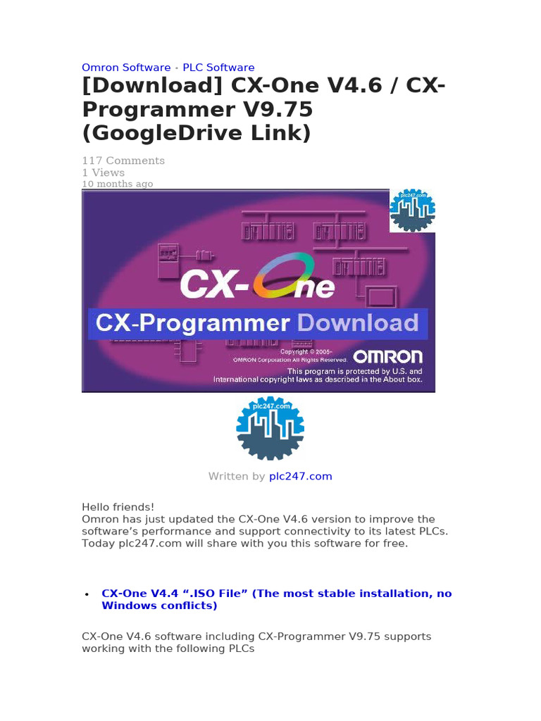 Panduan Instalasi CX-Programmer V9.75 | PDF