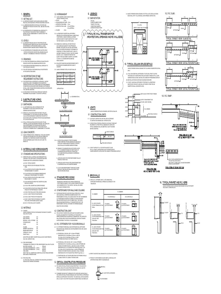 General Notes (20170119) - Layout1 | PDF | Concrete | Beam (Structure)