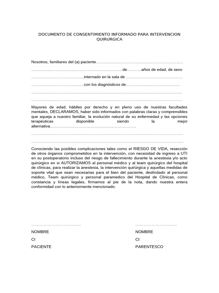 CONSENTIMIENTOS | PDF