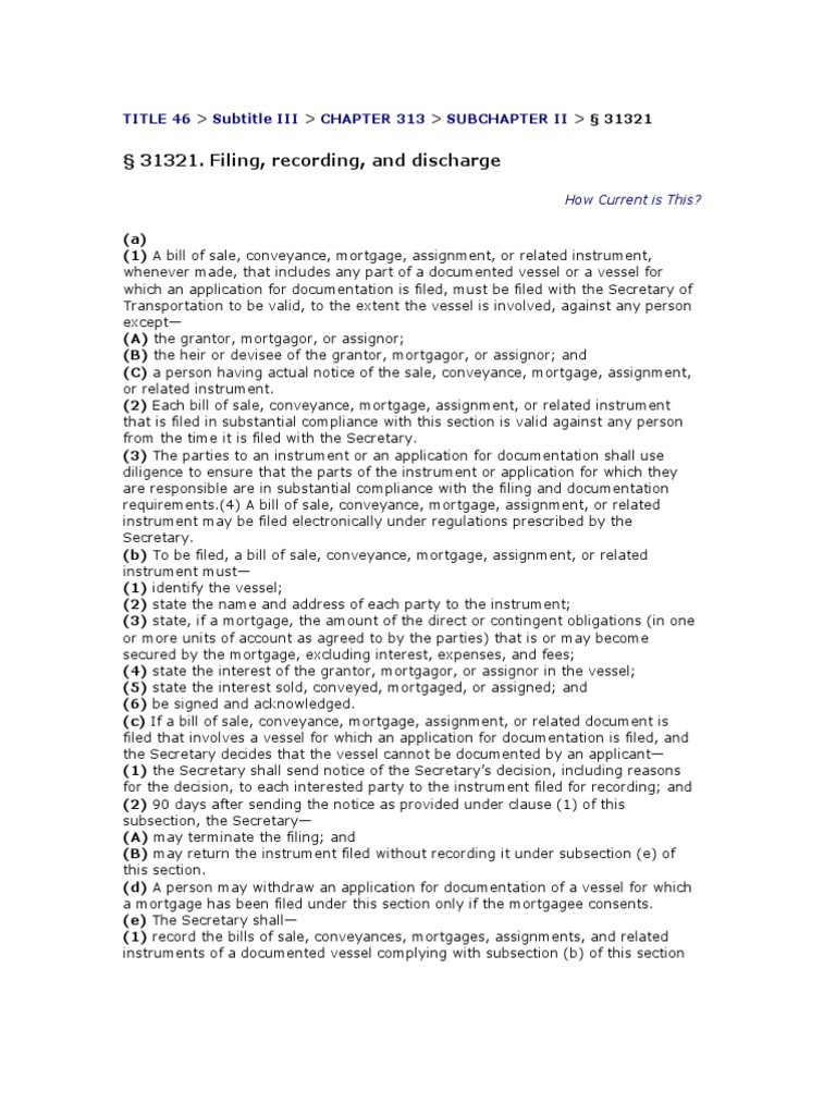 Recording Commercial Instruments | PDF | Bill Of Sale | Mortgage Law