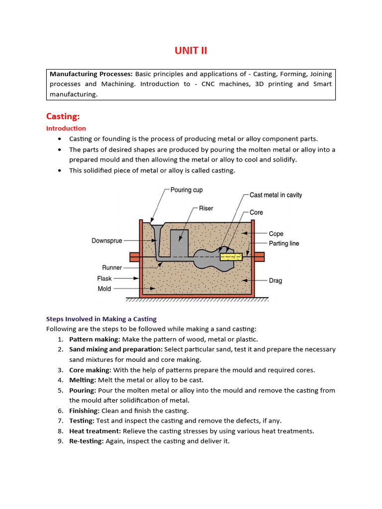 UNIT-2 Manufacturing Processes | PDF | Machining | Numerical Control