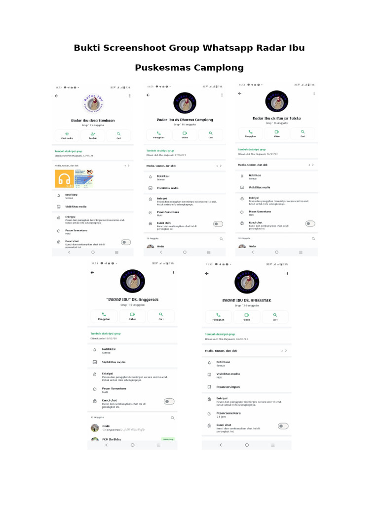 Bukti Ss Grup Radar Ibu | PDF