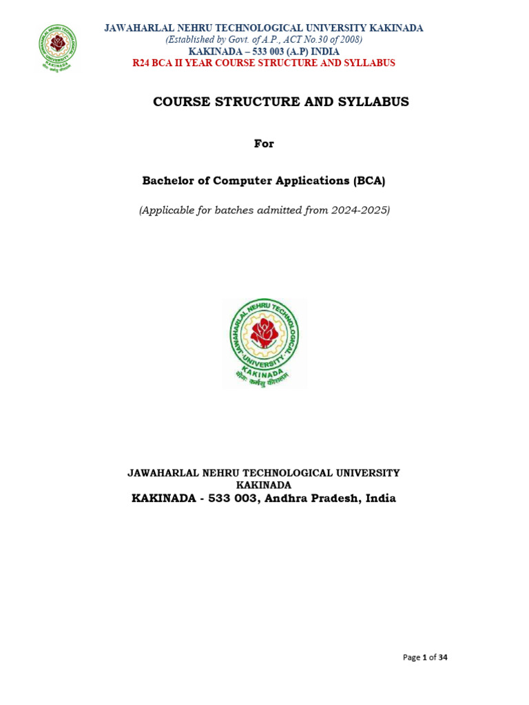 R24 BCA II Year Course and Syllabus | PDF | Relational Database | Databases