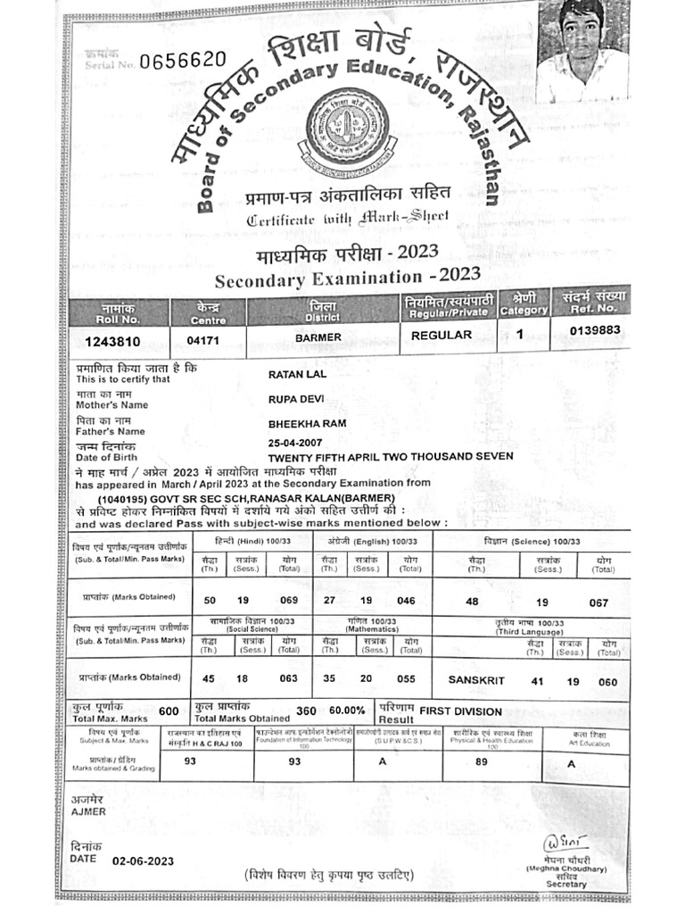 Class X Market Sheet | PDF