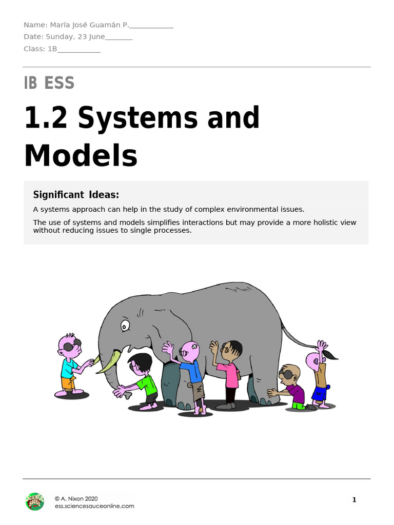 Understanding Systems and Models in IB ESS | PDF | System | Emergence