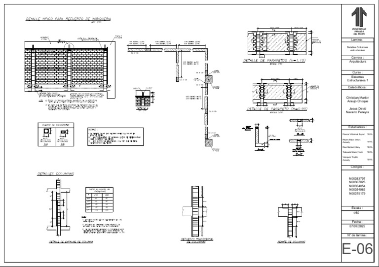 t4 - Estructuras 1-A1 Detalle Columna 2 | PDF