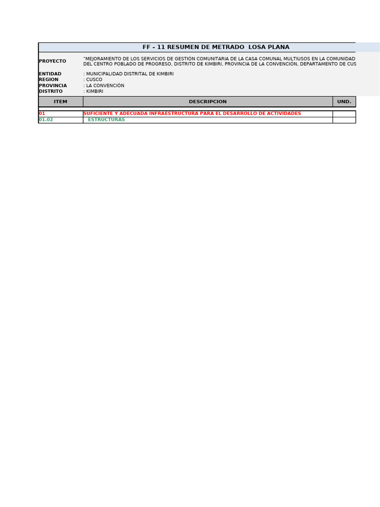 Metrados California Losa Plana | PDF | Material compuesto | edificio