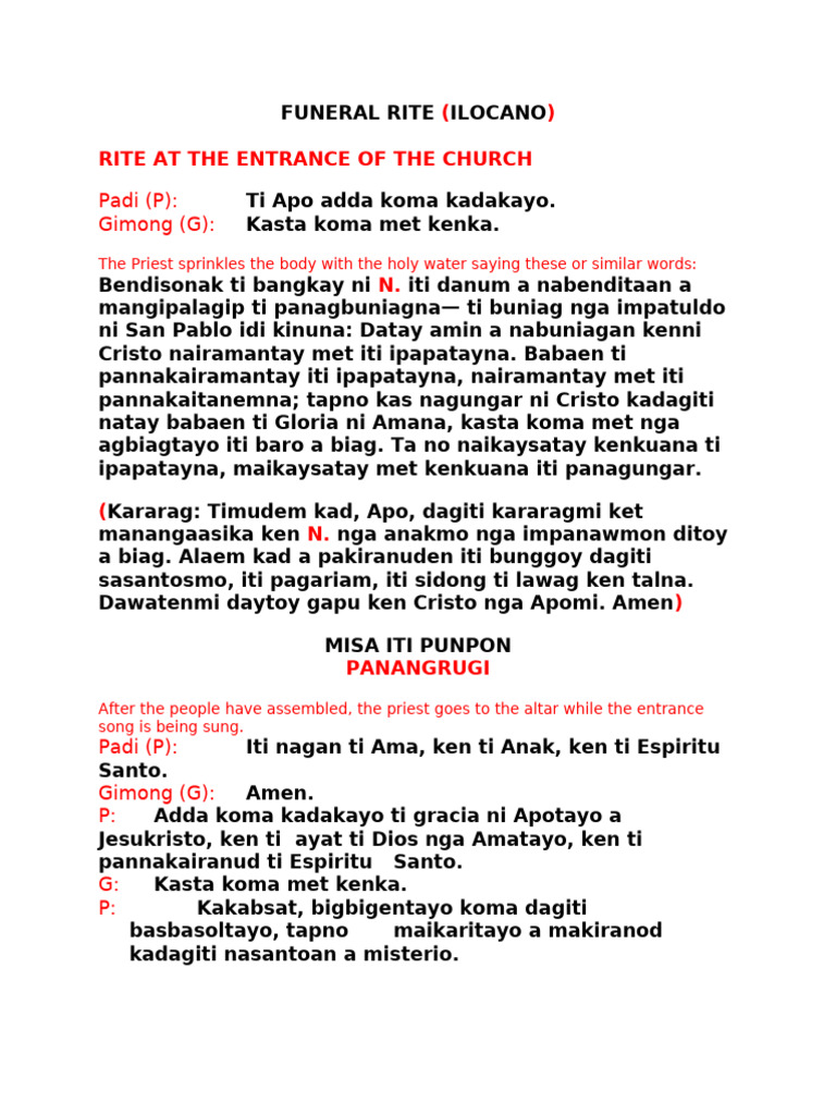 Funeral Ilocano | PDF