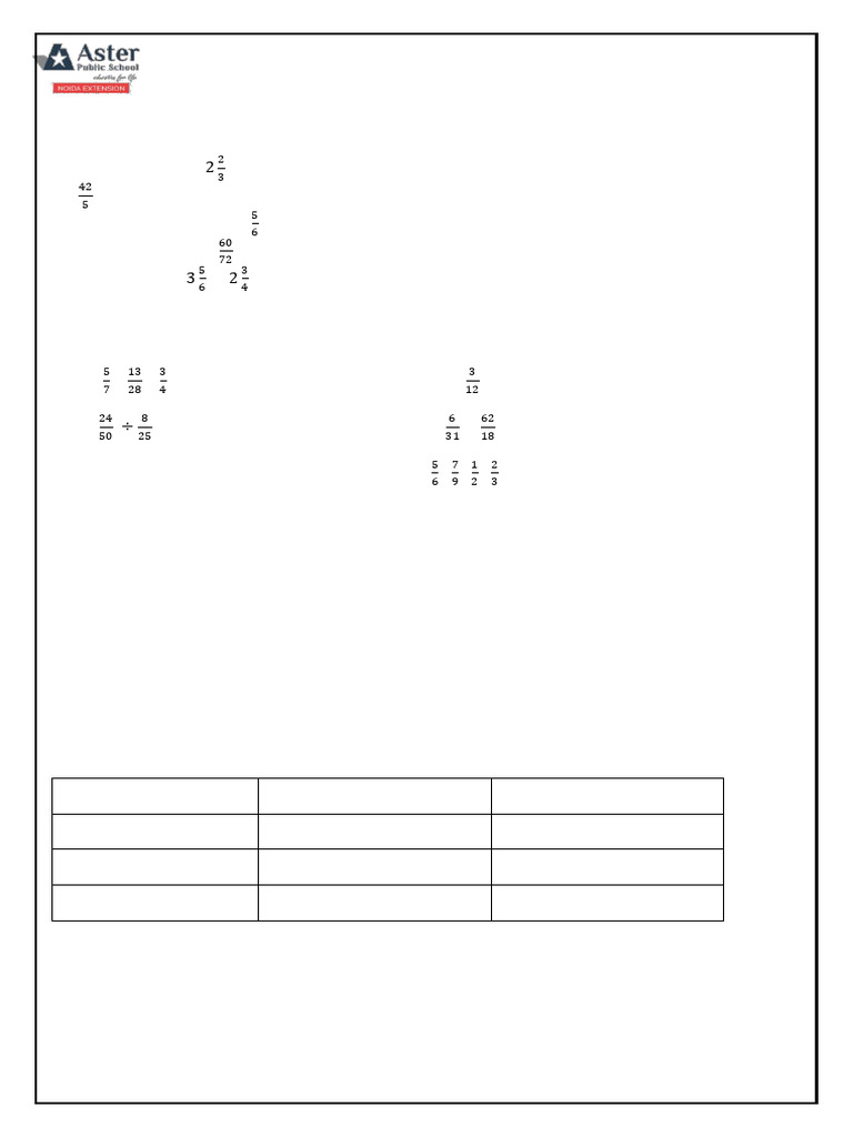 Class 5 Practice Worksheet (CH - 4 & 8) 1 | PDF | Elementary Mathematics | Mathematics
