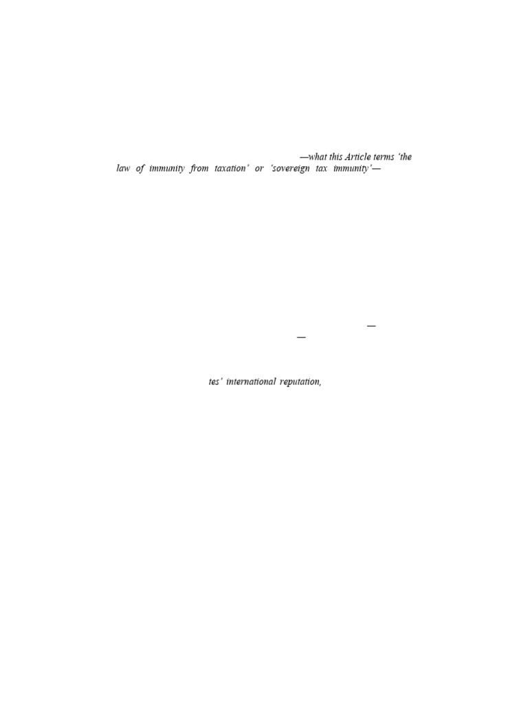 Weaponization of Taxation | PDF | Sovereignty | Sovereign Immunity