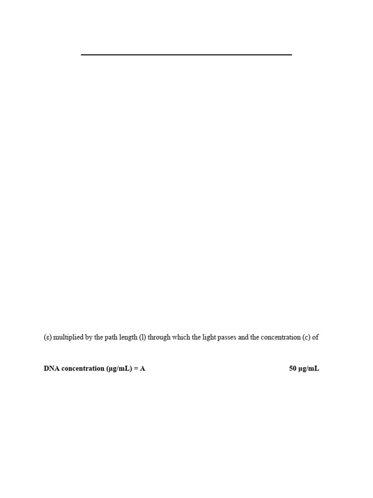 DNA Quantification by Spectrophotometer | PDF | Spectrophotometry ...