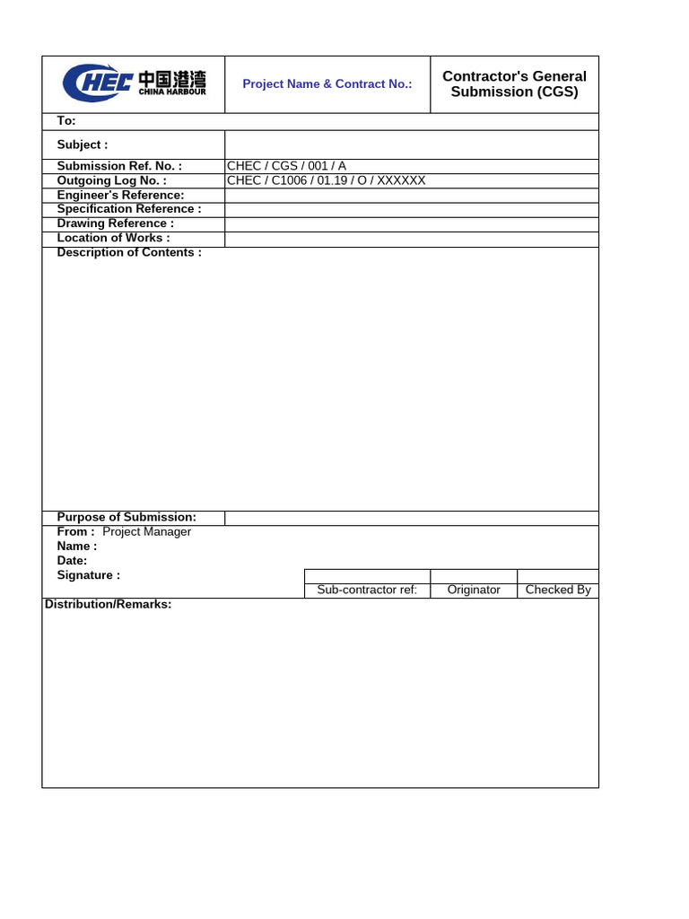 QAP001-F4 - Proforma of CGS | PDF