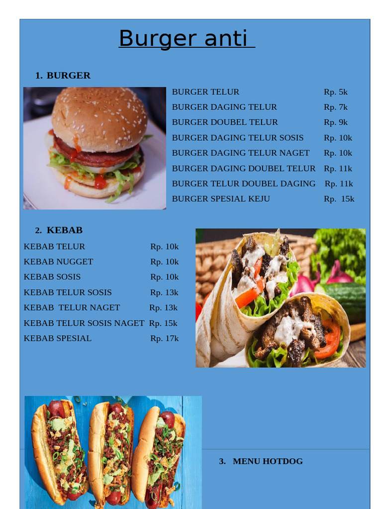 Daftar Menu Anti | PDF