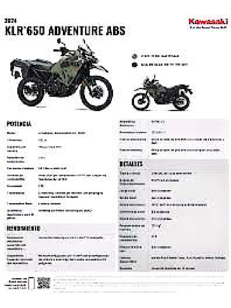 KLR Especificaciones 2025 ABS | PDF