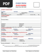 Students Profile Template | PDF