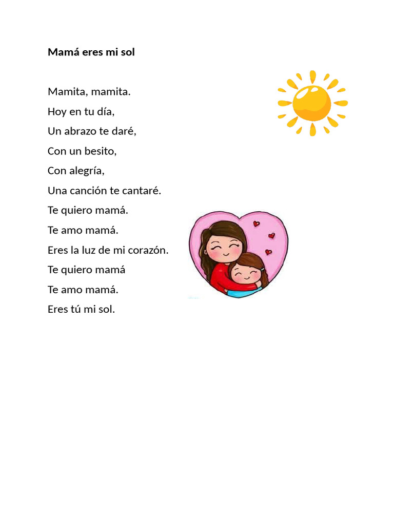 Mamá Eres Mi Sol | PDF
