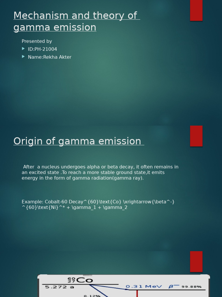 Gamma Emission Mechanism Explained | PDF