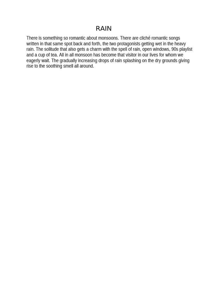 Rain | PDF