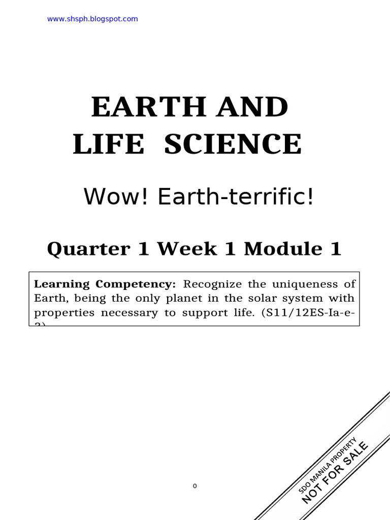 Unique Properties of Earth for Life | PDF | Planetary Habitability ...