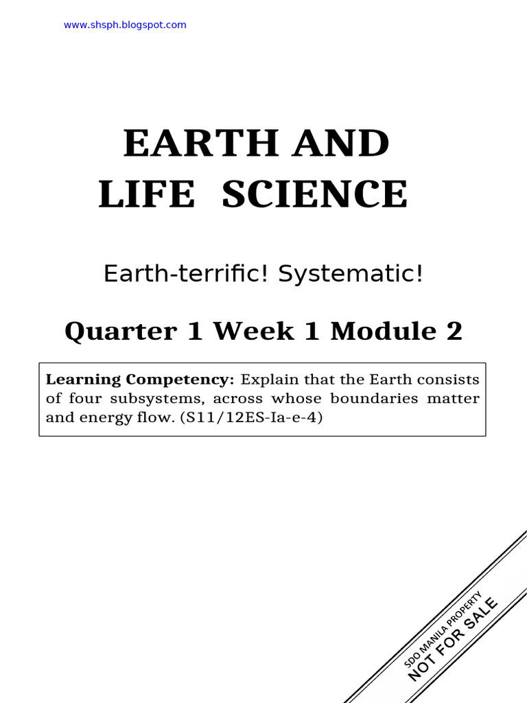 ELS - Q1 - Module-3 - Earth and Life Science (Earth Systems) | PDF ...