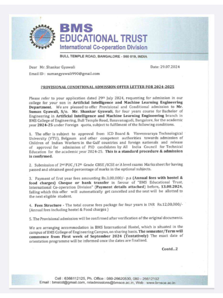 Suman Gyawali - Offer Letter | PDF