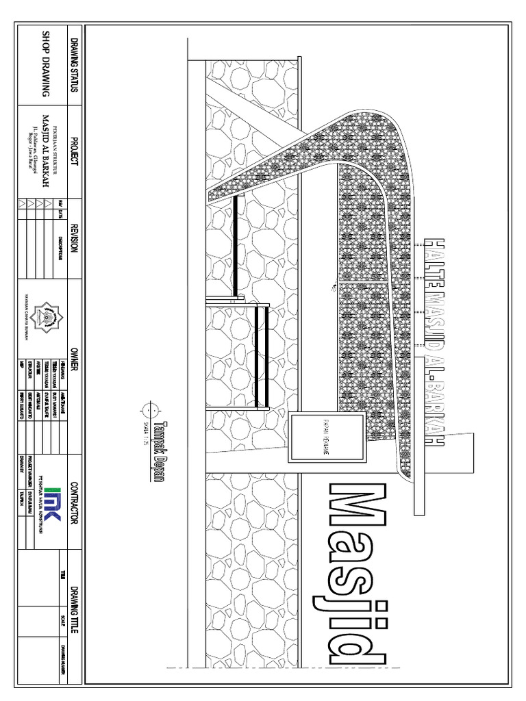 Shop Drawing Masjid Al Barkah Cileungsi | PDF