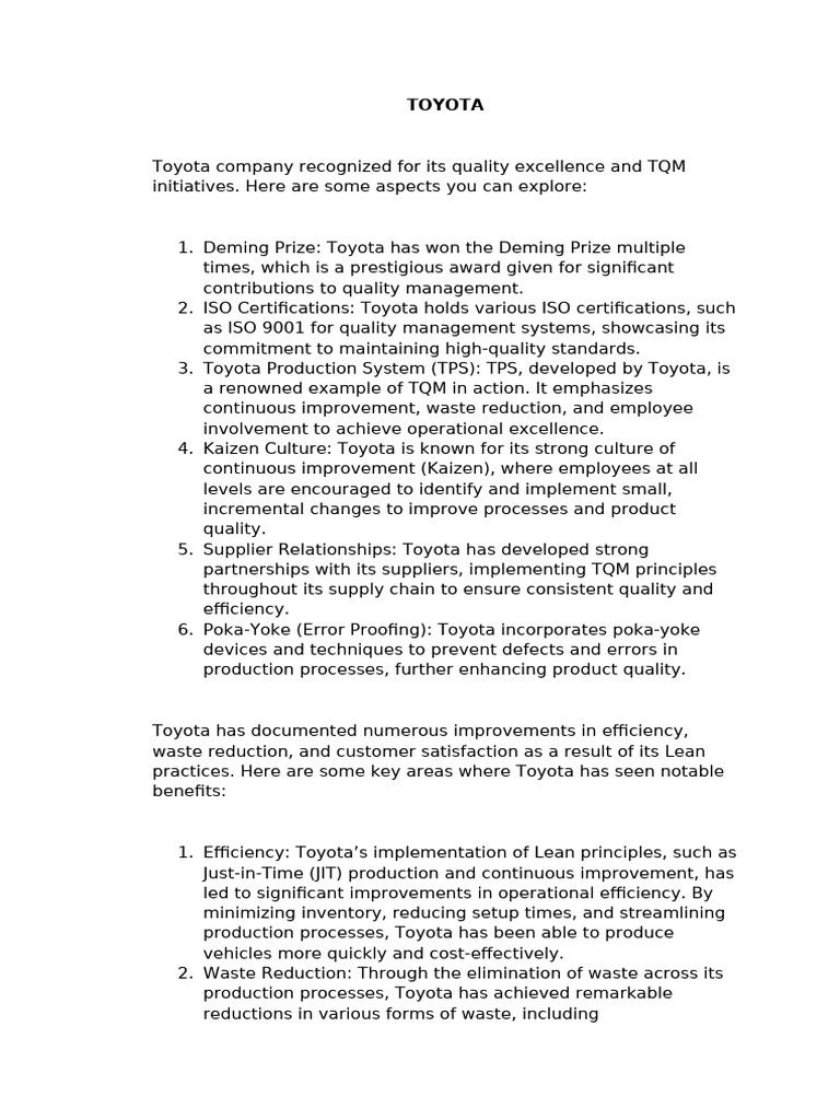 Case Analysis | PDF | Lean Manufacturing | Quality Management