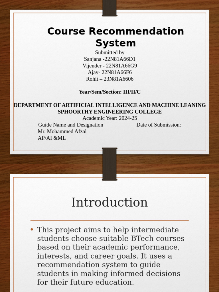 AI-Based Course Recommendation System | PDF
