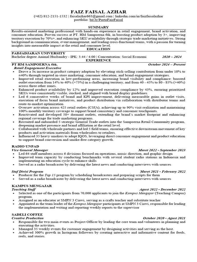 Faiz Faisal Azhar Curriculum Vitae.. | PDF | Brand | Business Economics
