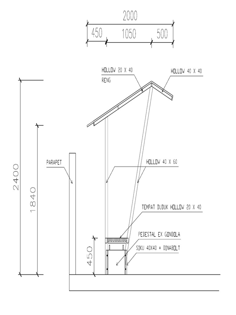 Model Kanopi Dak Atap | PDF
