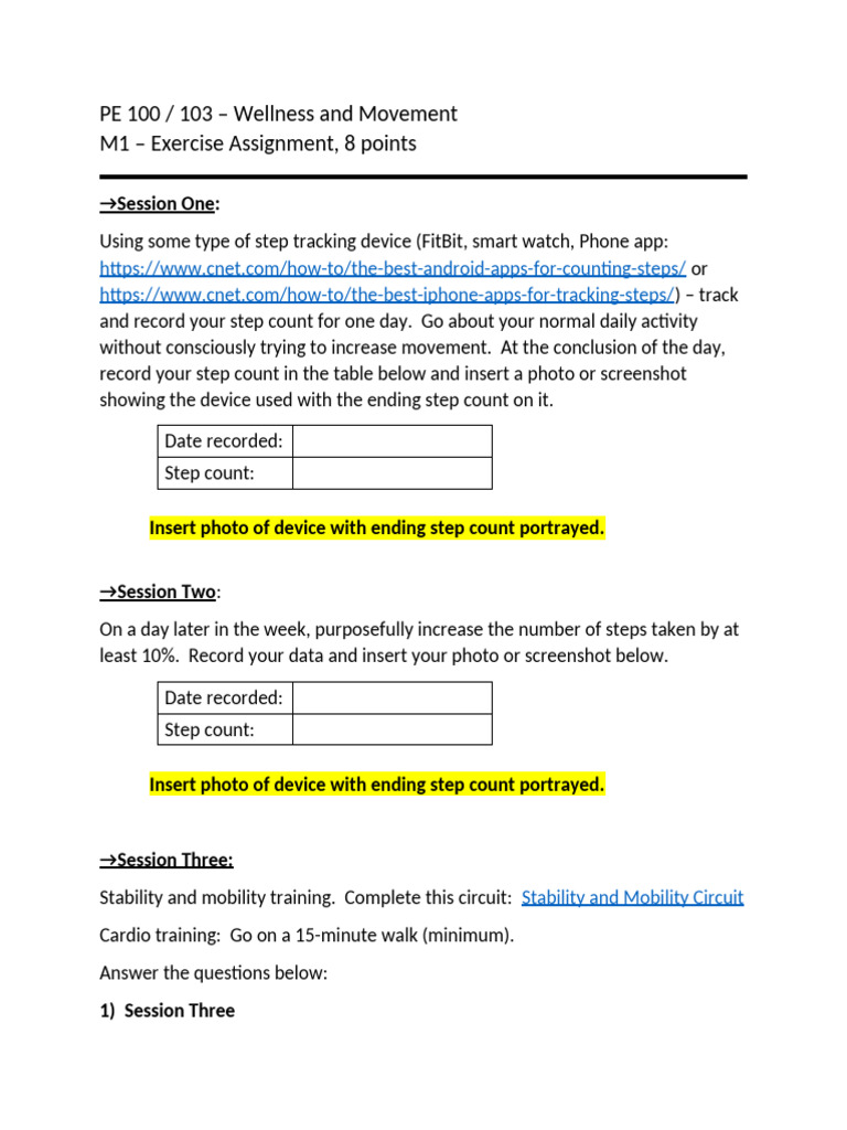M1 Exercise Assignment - Summer | PDF
