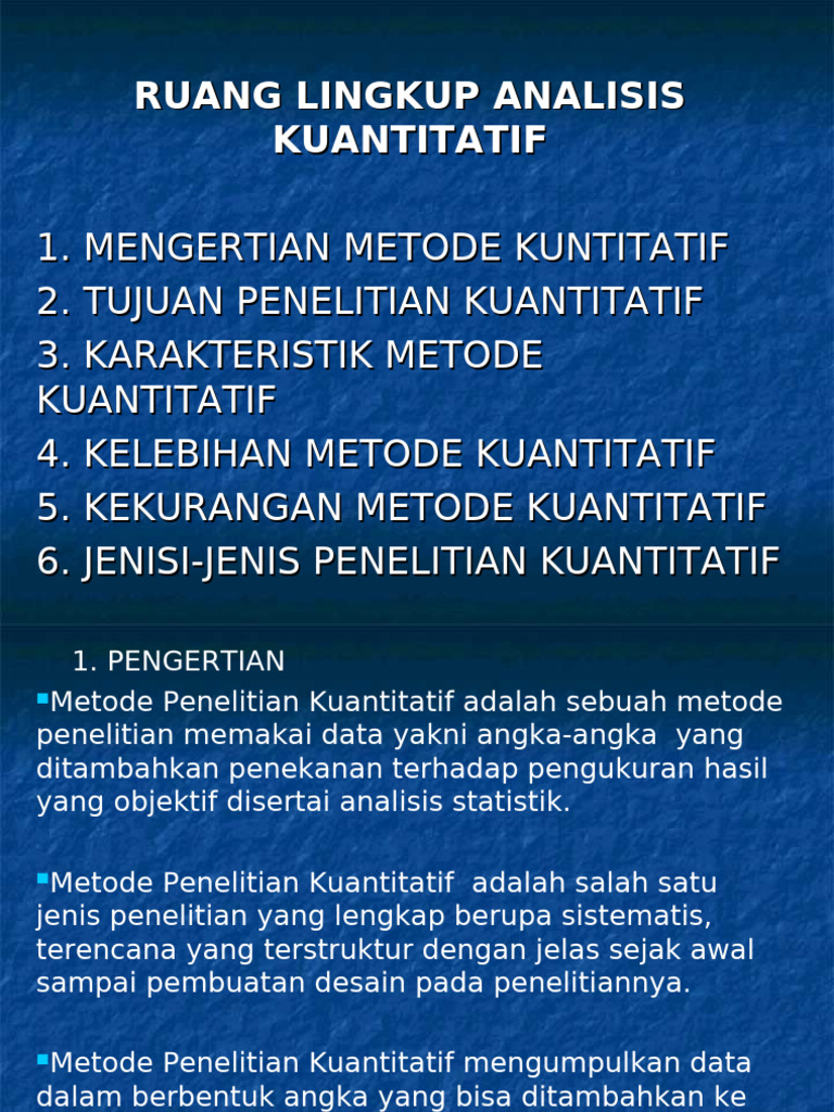 Metode Penelitian Kuantitatif: Panduan Lengkap | PDF