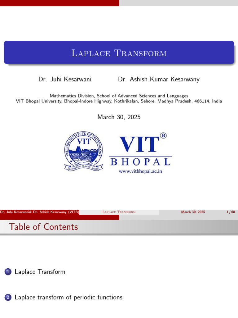 Laplace Transform | PDF | Laplace Transform | Function (Mathematics)