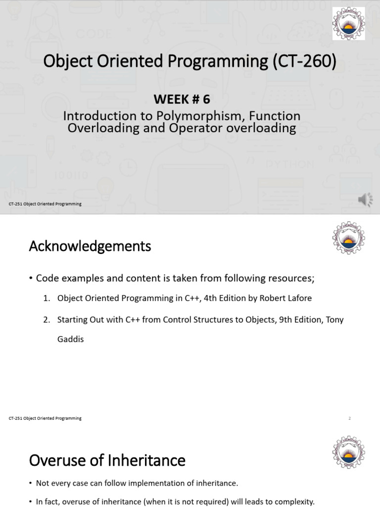 Week 6 | PDF | Parameter (Computer Programming) | Inheritance (Object ...