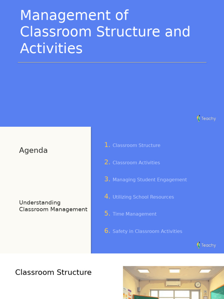 Slide - Management of Classroom Structure and Activities | PDF | Classroom | Learning