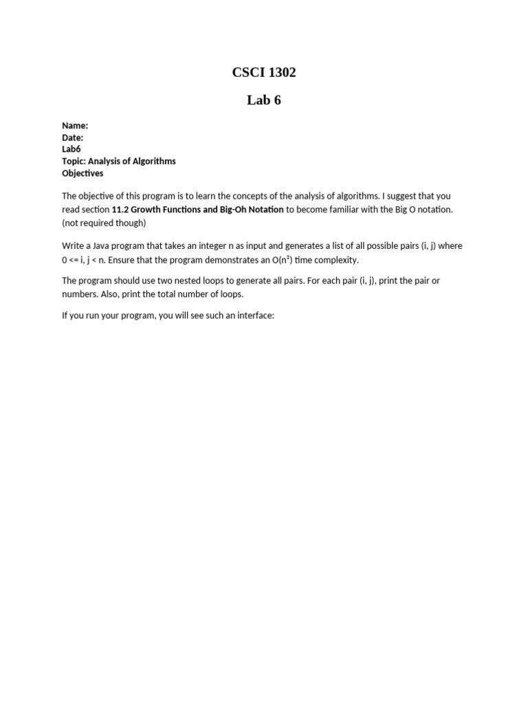 SUM25 - CSCI 1302 - Lab6 | PDF