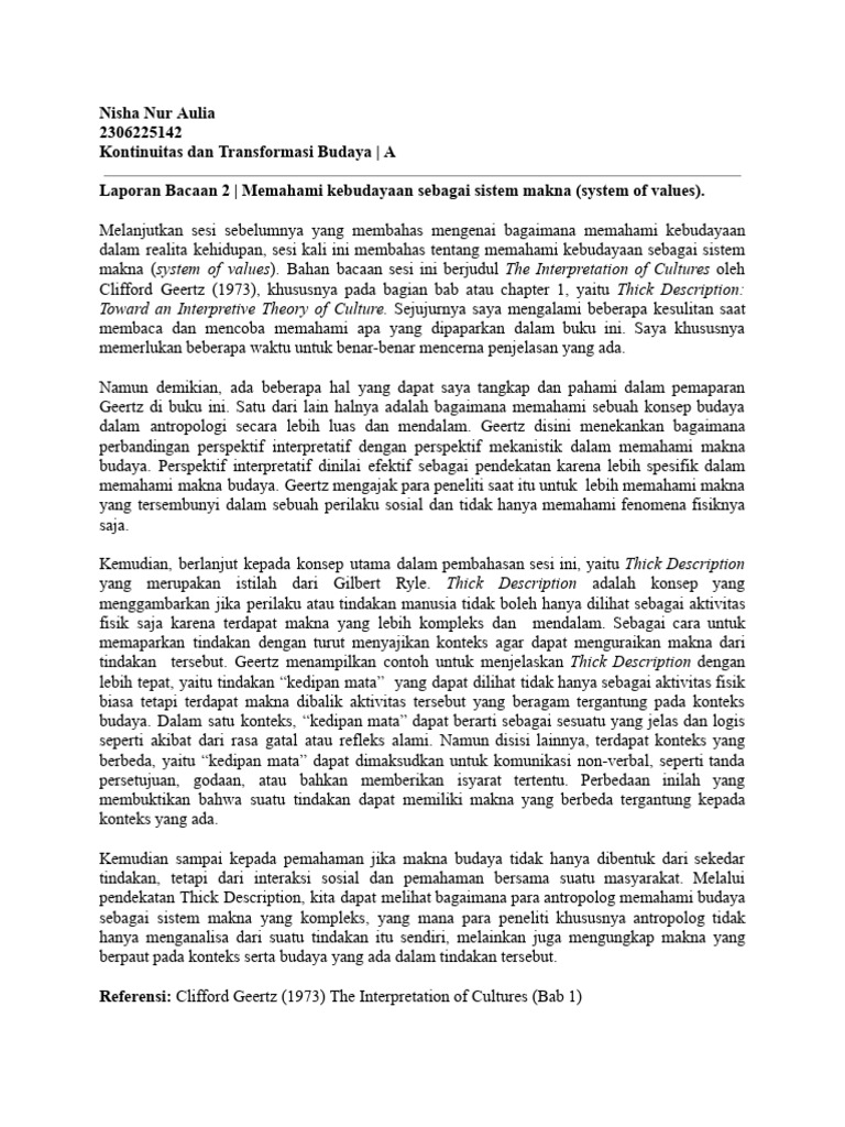 Laporan Bacaan KTB - Nisha Nur Aulia | PDF