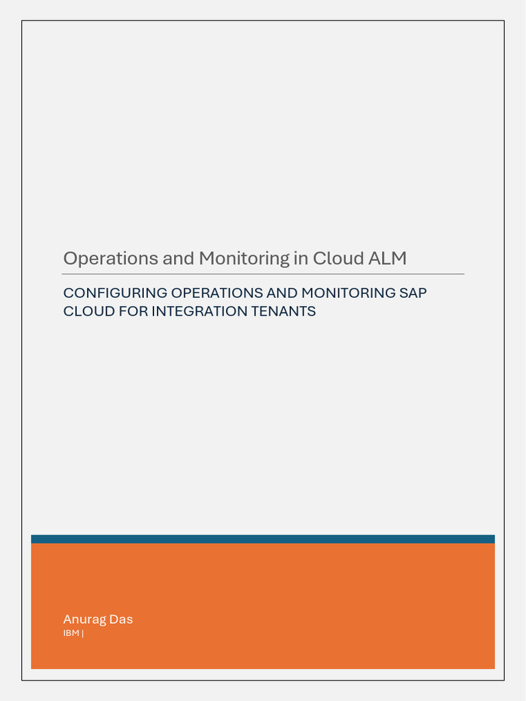 SAP Cloud ALM Operations Overview | PDF | Cloud Computing | Business ...