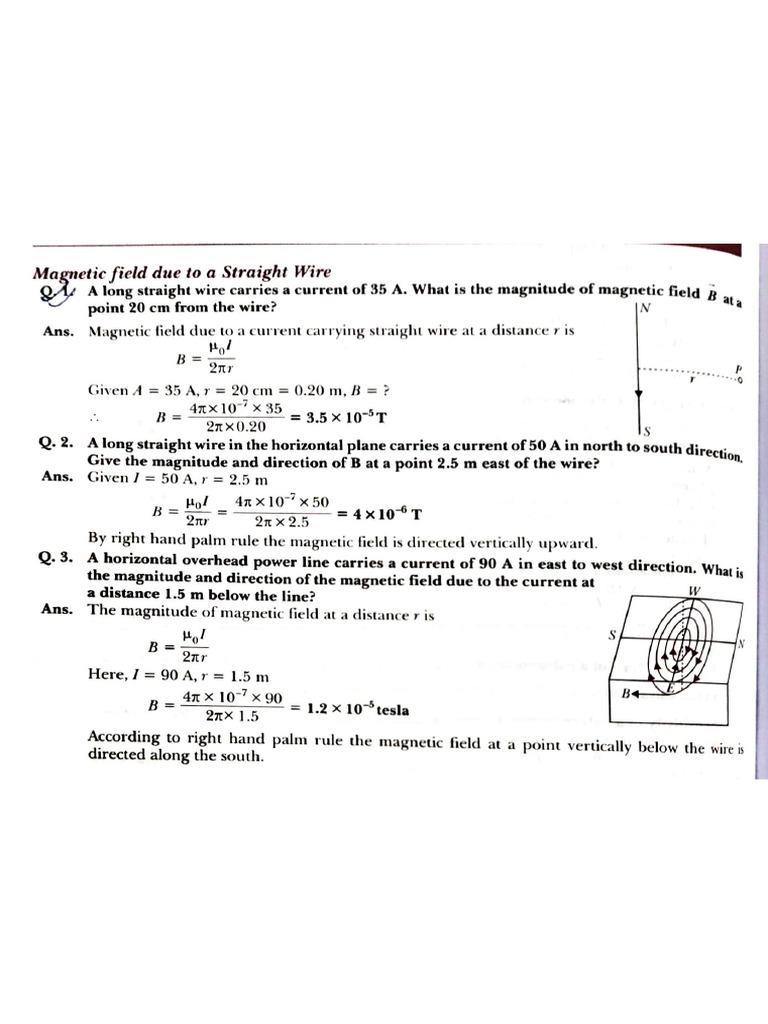 Magnetic Field Questions | PDF