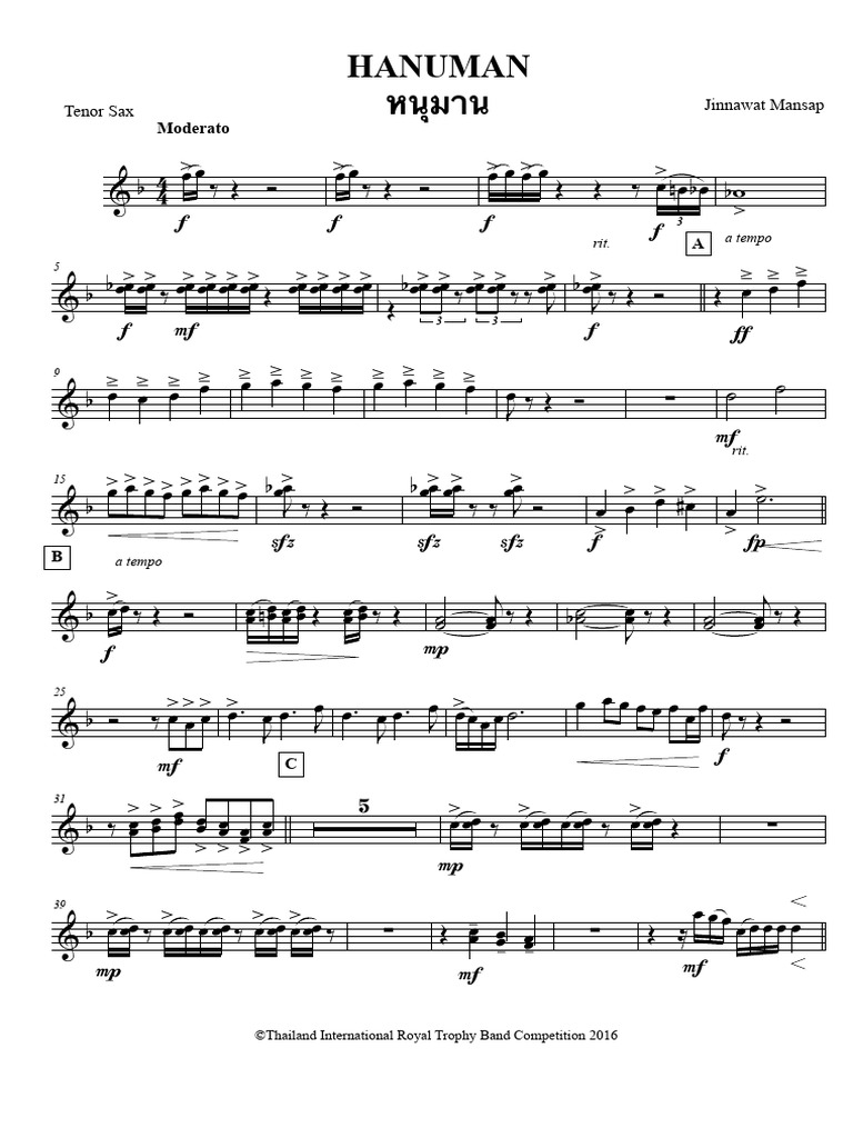 Hanuman - Tenor Sax | PDF