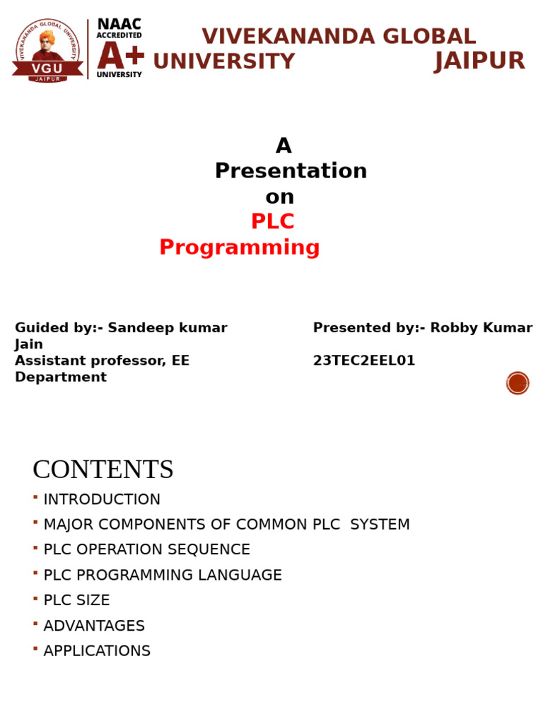 On PLC Programming | PDF | Programmable Logic Controller | Input/Output
